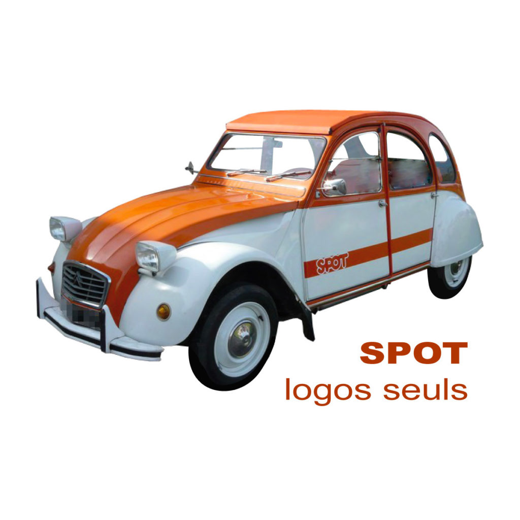 2CV4 Spot blanc citroën - Adhépose